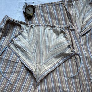 Vintage 60s French Brushed Flannel Cotton Stripe Pyjamas Pajamas ...