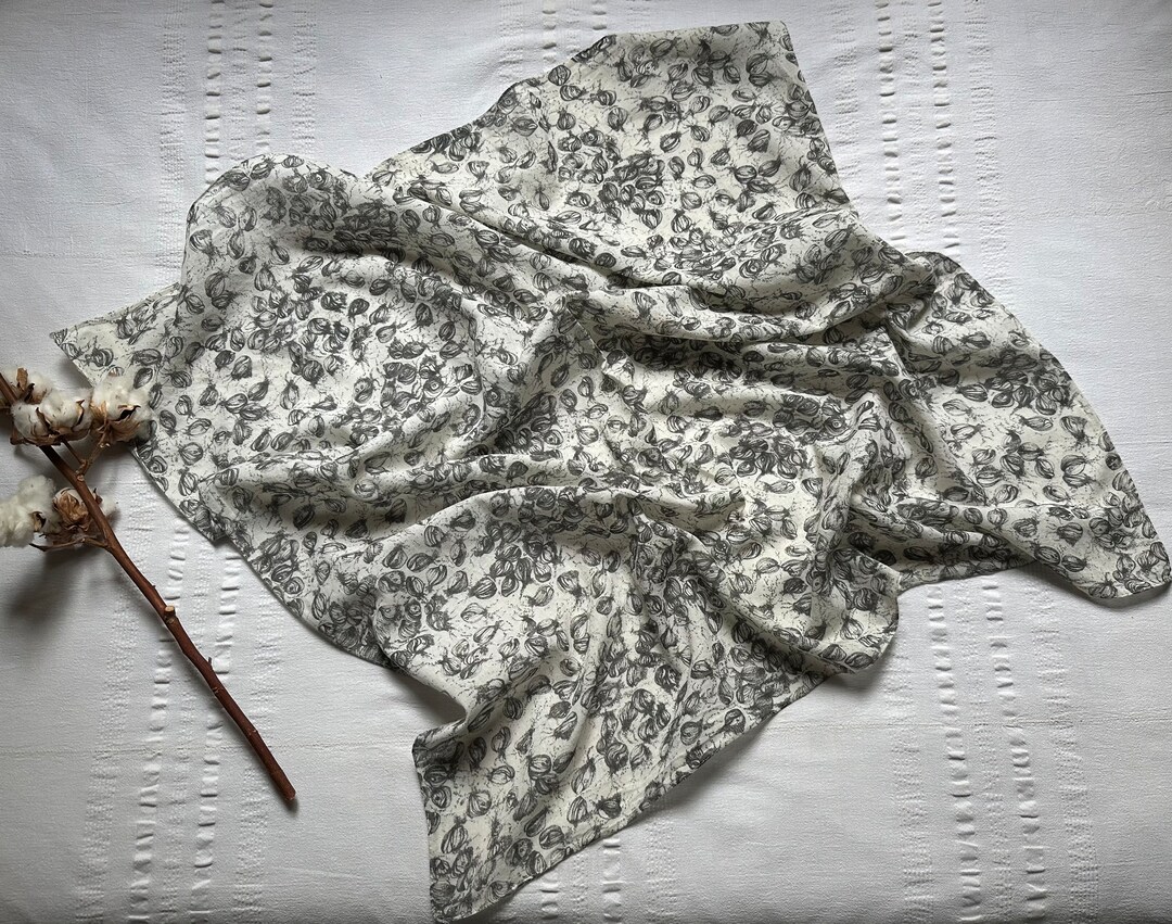 Vintage Scarf Big Bandana Cravat Floral Ffolk Print Cotton Scarf Pocket ...