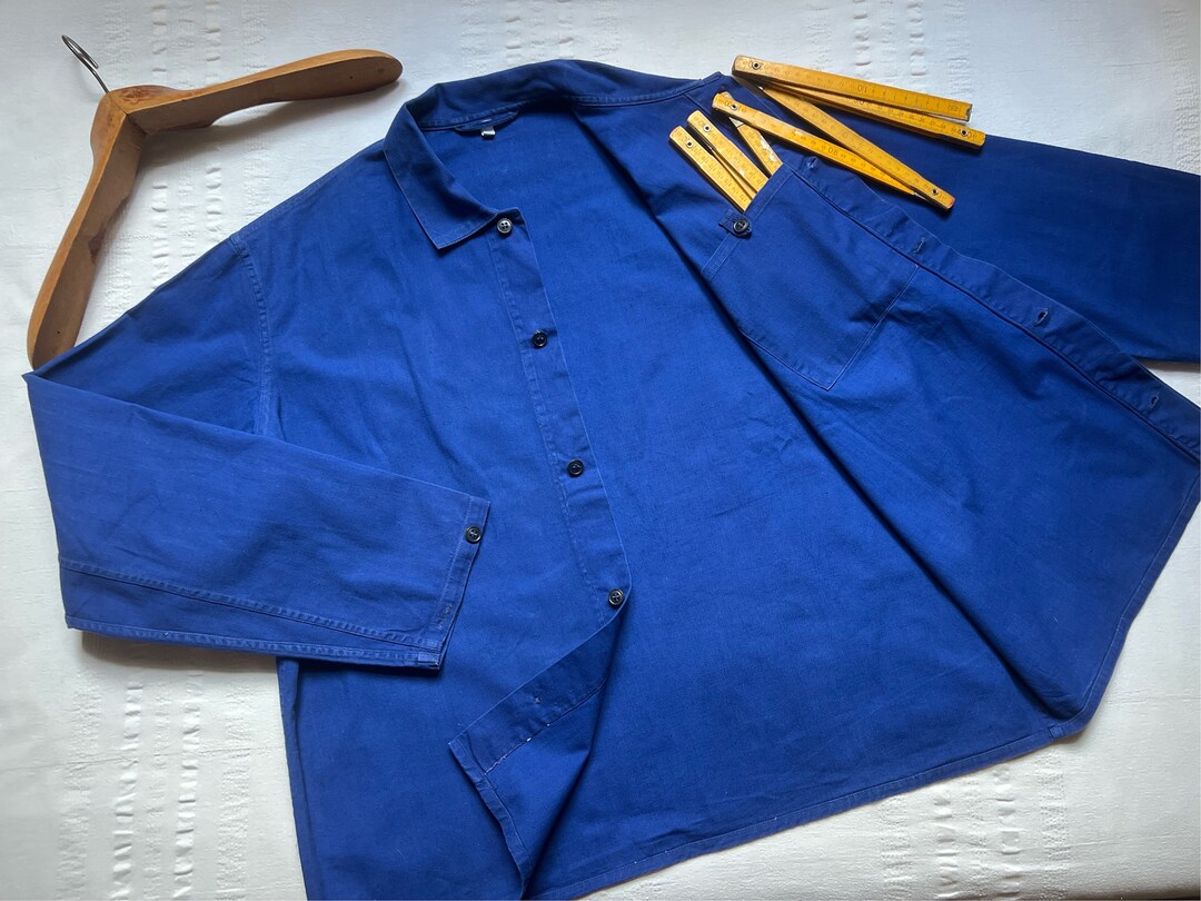 Vintage 80s Work Shirt Jacket Pit 24.5 Medium Large Workwear Work Wear ...