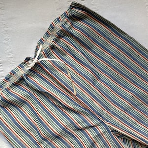 Vintage 60s French Brushed Flannel Cotton Stripe Pyjamas Pajamas ...