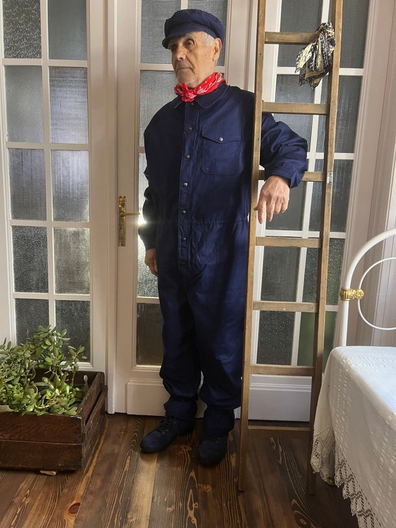 1972 Vintage French Jumpsuit Boiler Suit Large XL 2XL… - Gem