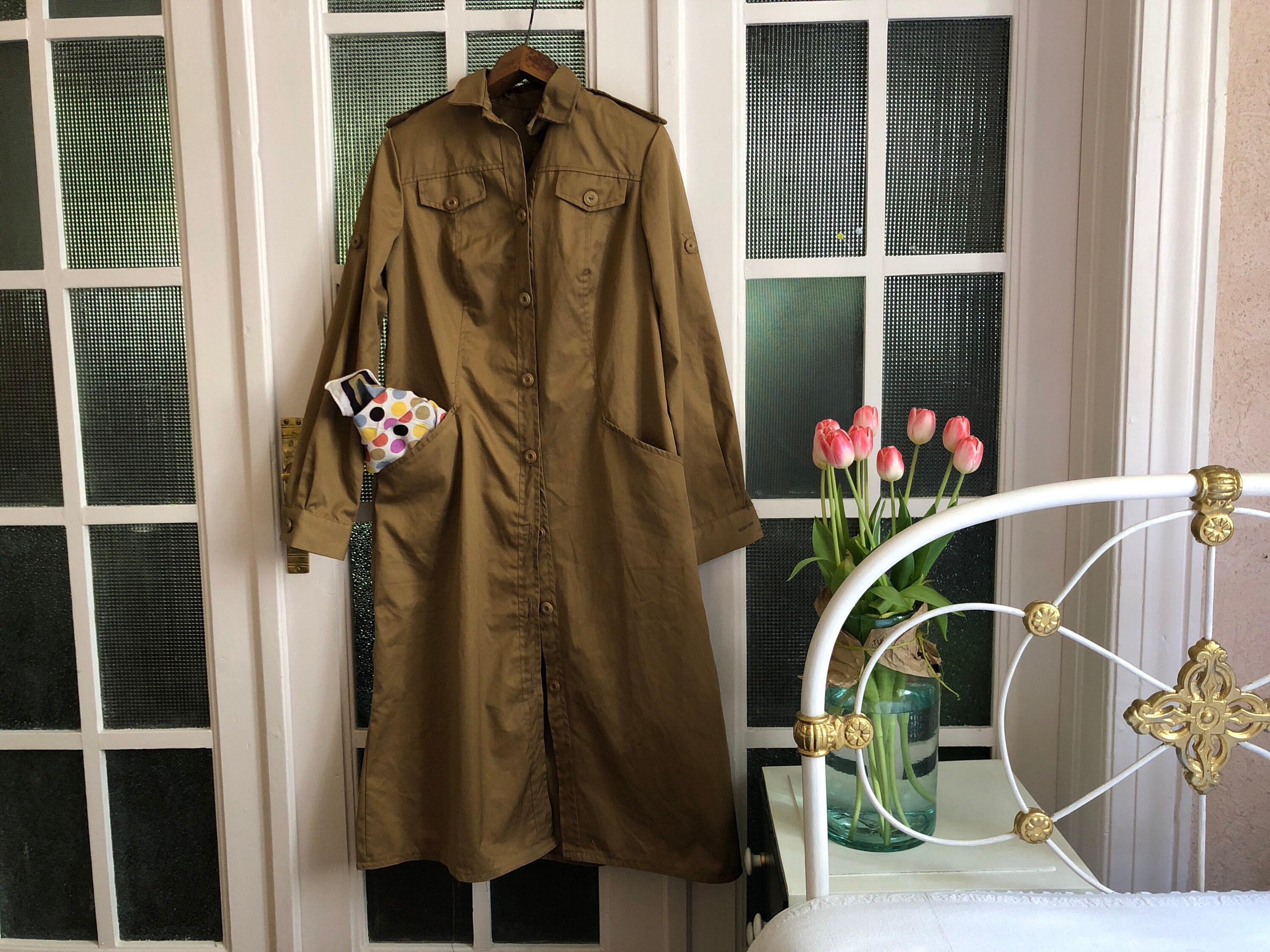 Vintage 80s Military Uniform Style Buttoned Dress Duster Shop - Etsy