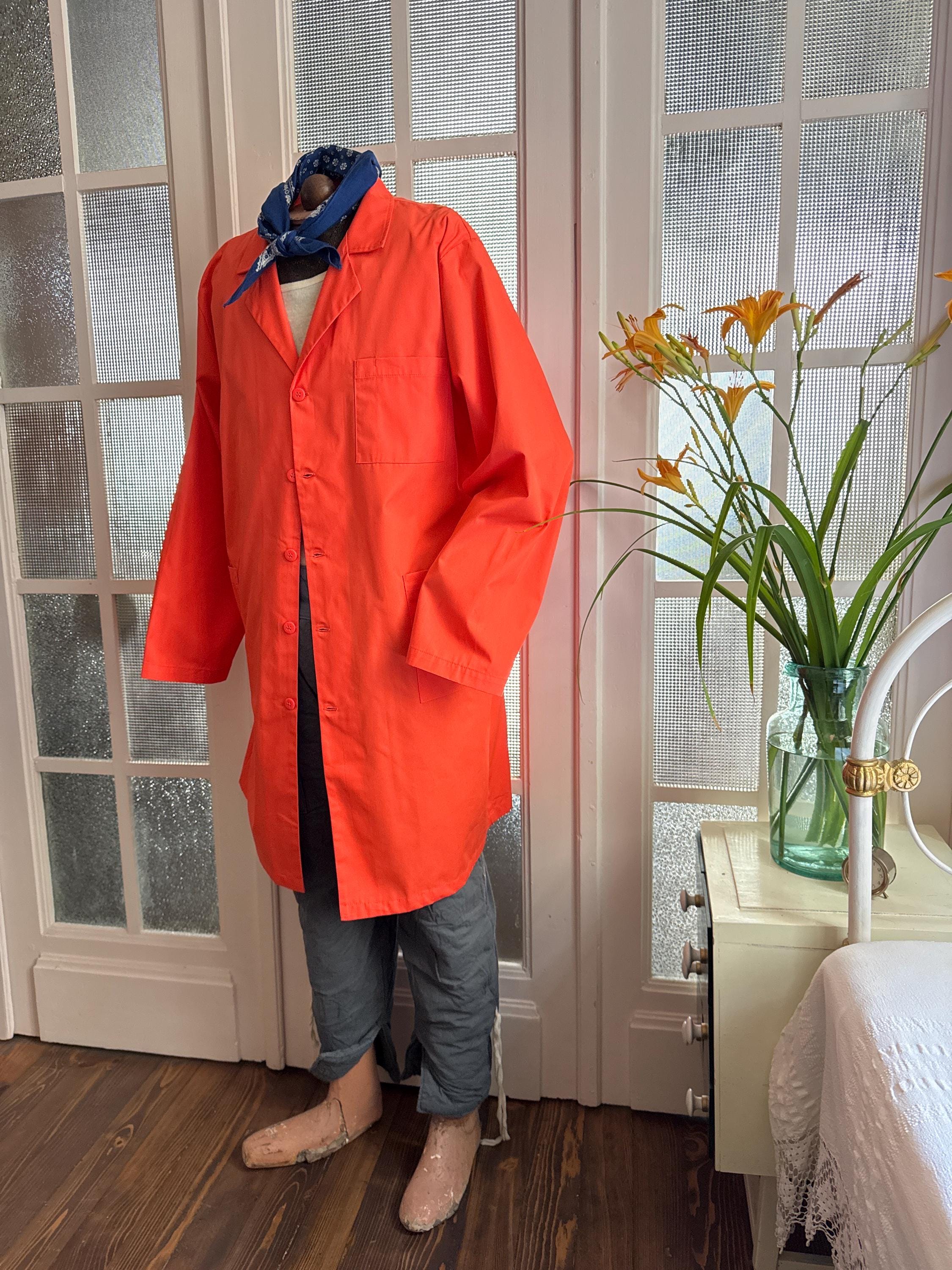 Vintage Long Duster Coat Chore Jacket Shop Coat Overall Long Work ...