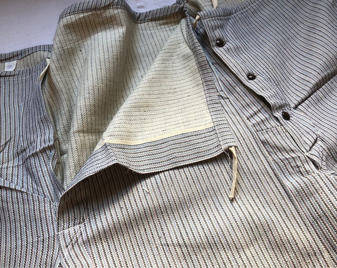 Vintage 60s French Brushed Flannel Cotton Stripe Pyjamas Pajamas ...