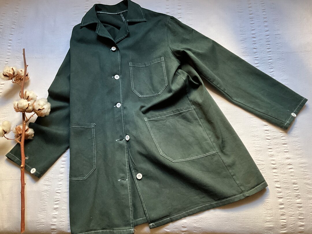 Vintage Artist Smock Long Coat Duster Shop Coat Long Work - Etsy