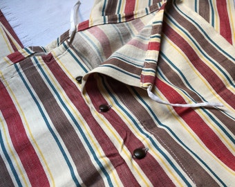 Vintage 60s French Brushed Flannel Cotton Stripe Pyjamas Pajamas ...