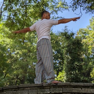 Vintage 60s French Brushed Flannel Cotton Stripe Pyjamas Pajamas ...