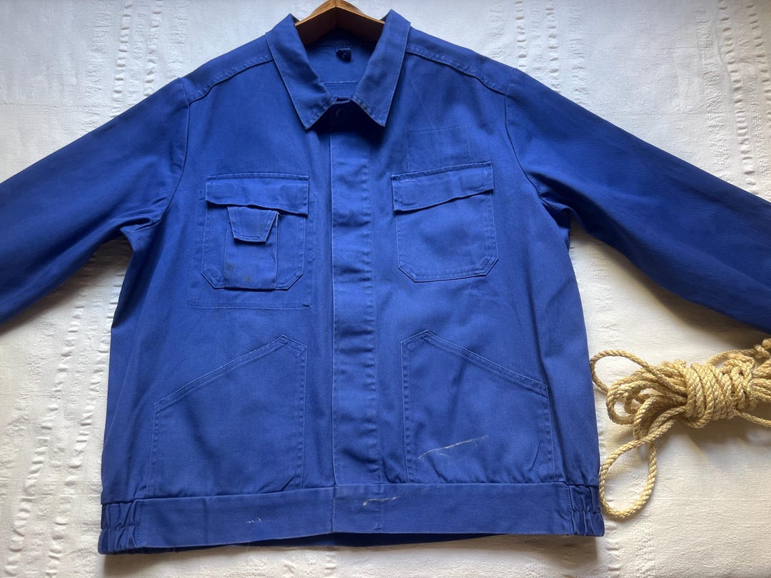 Vintage German Work Jacket Pit 29" 2XL 3XL Workwear Hobo Chore Coat ...