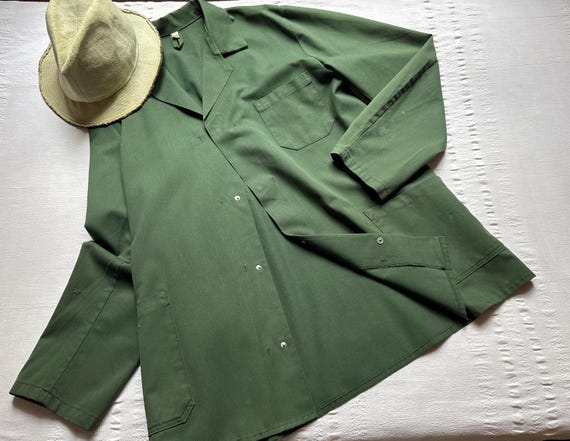 Vintage Long Work Jacket Chore coat Artist Smock Chor… - Gem
