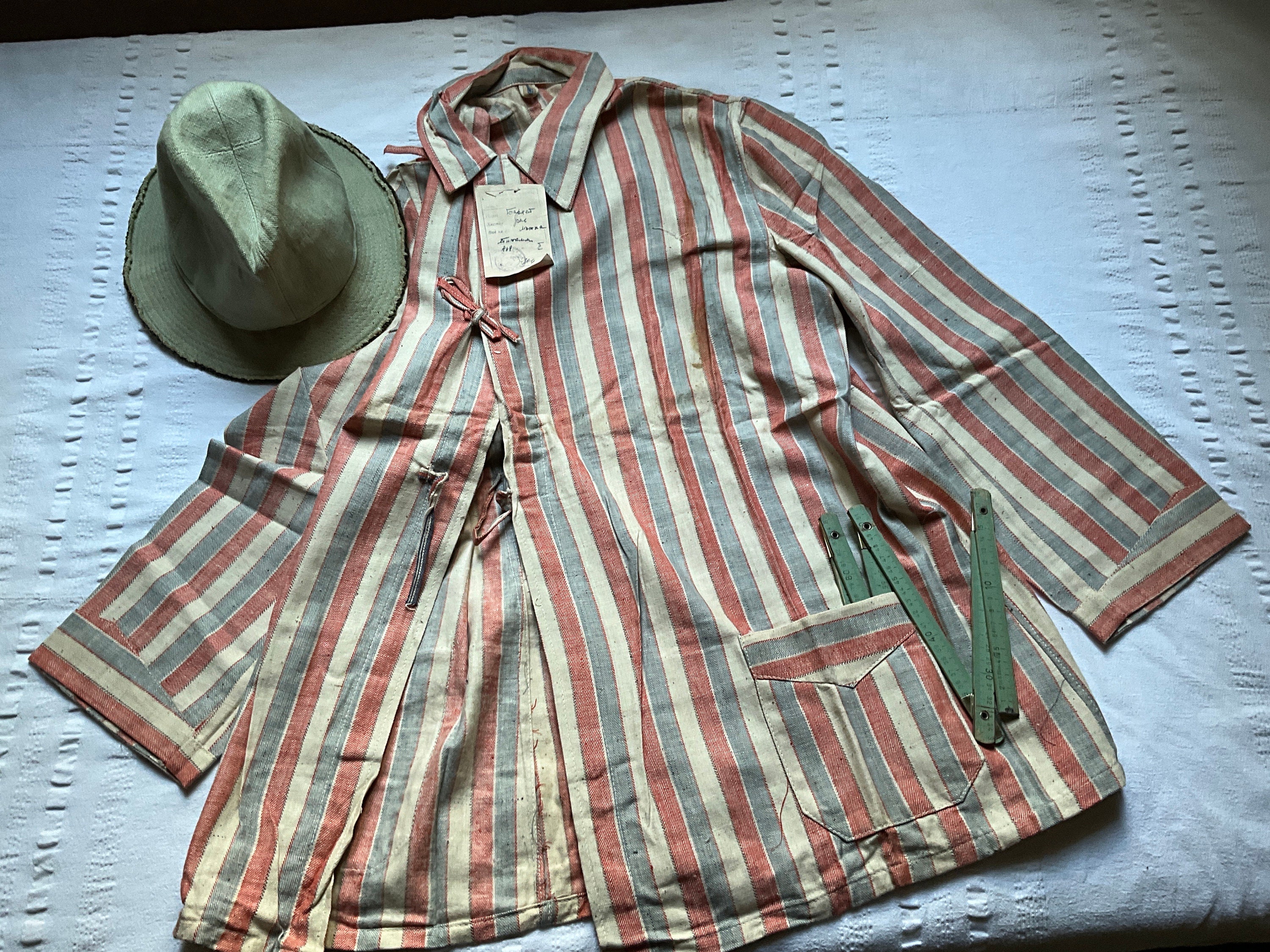 Vintage 50's Prison Work Jacket Shirt Flannel Large XL Chore Coat ...