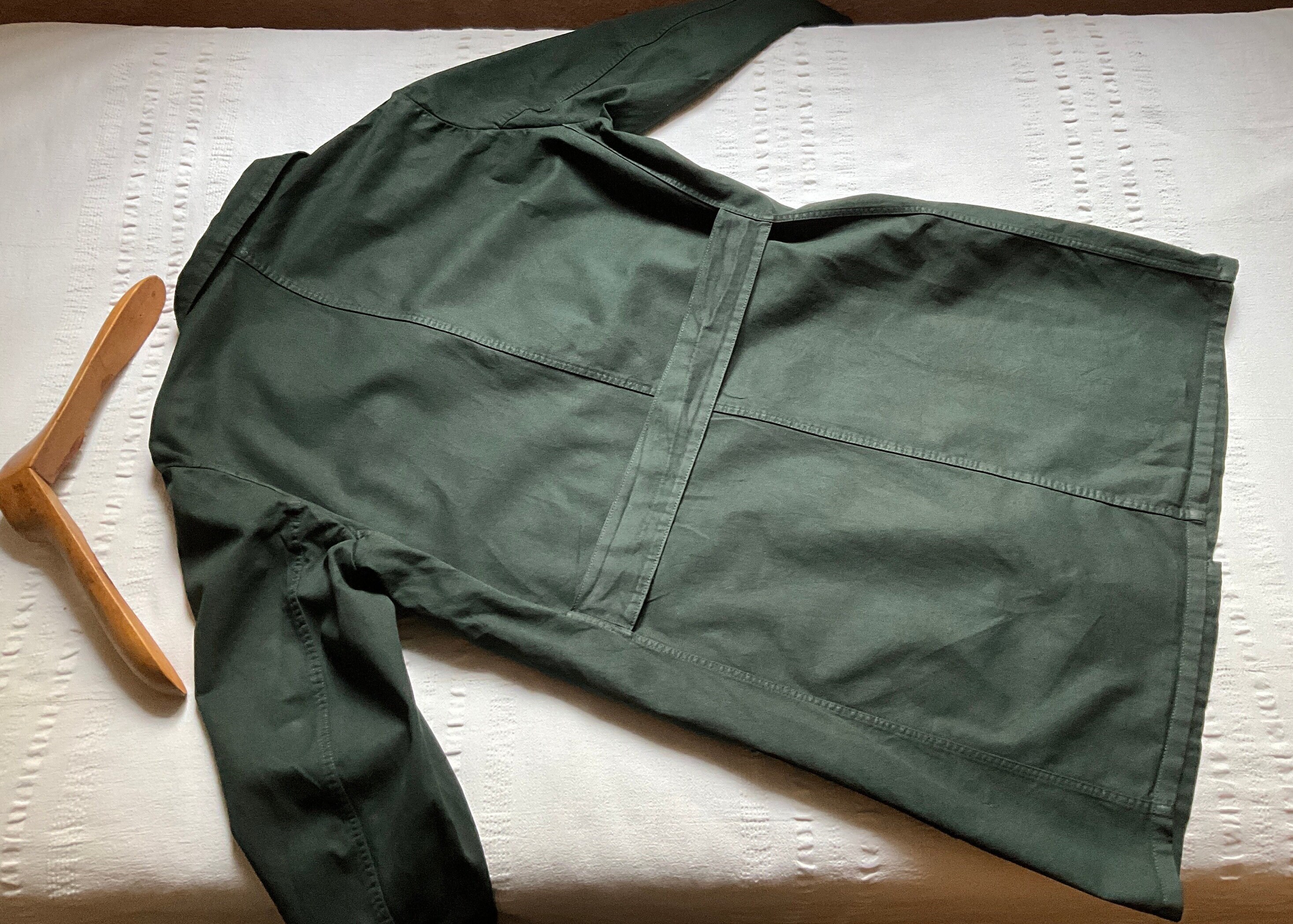 Vintage Long Artist Smock Coat Duster Shop Coat Long Work Apron Work ...