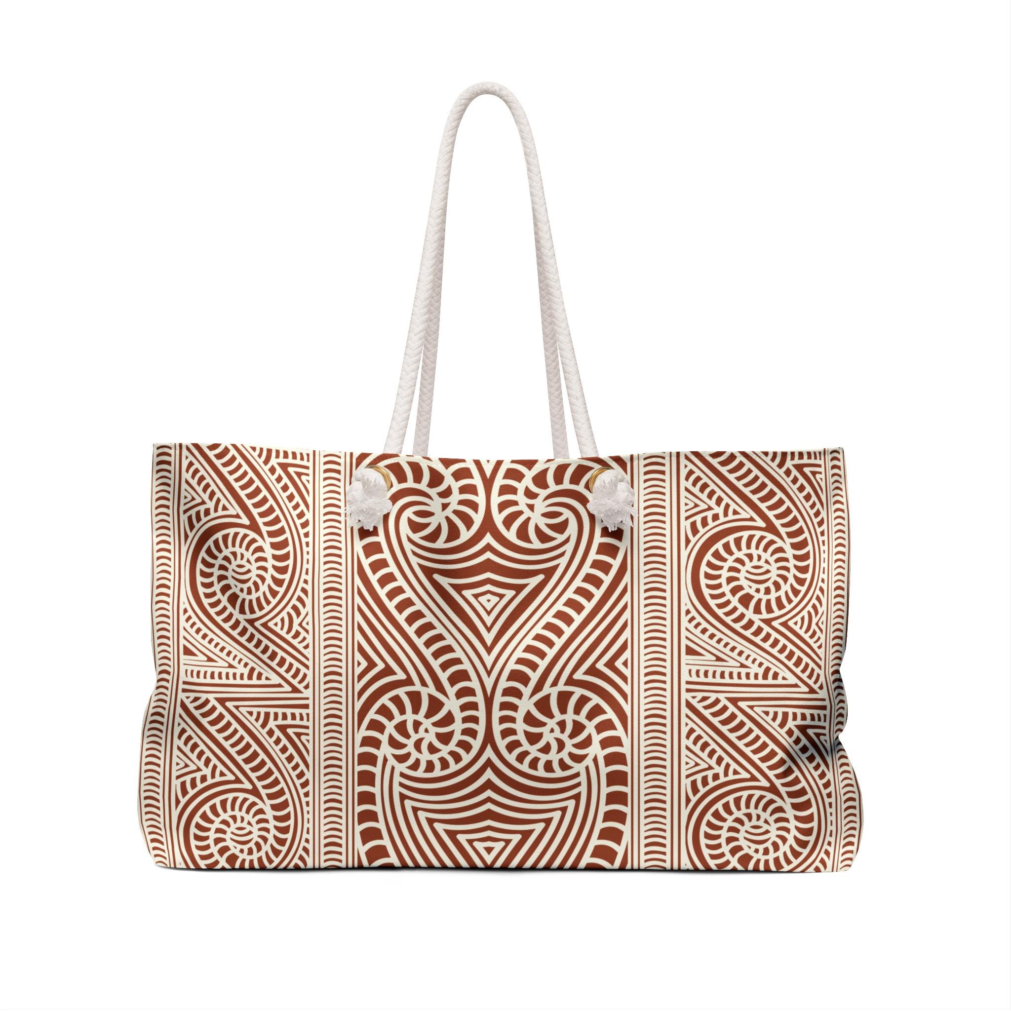 Polynesian Design Weekender Bag - Tropical Travel Duffel, Hawaii ...