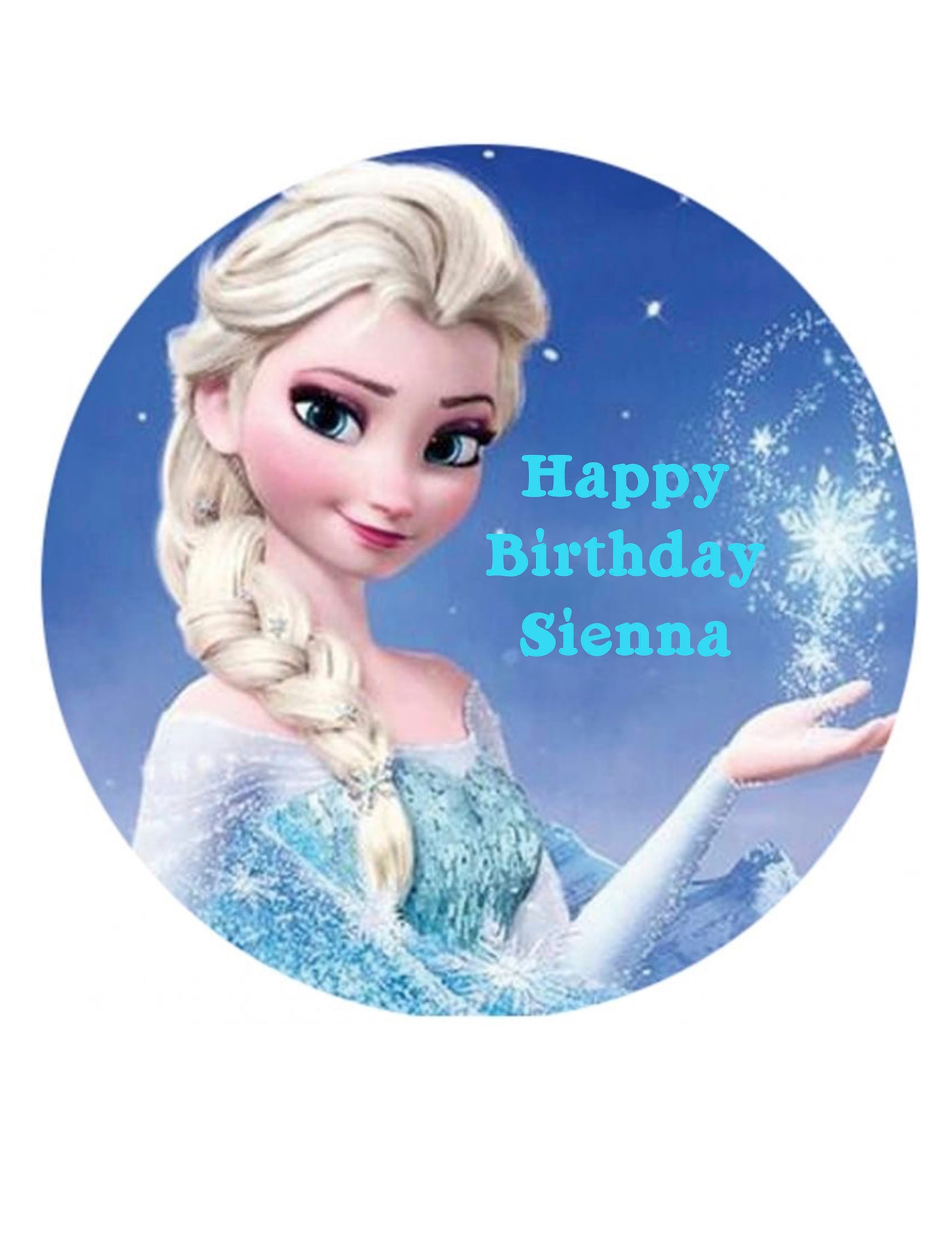Frozen Elsa Edible Cake Topper at Amelia Woodhouse blog