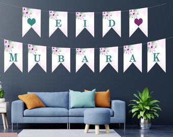Eid Mubarak Printable Banner - Etsy