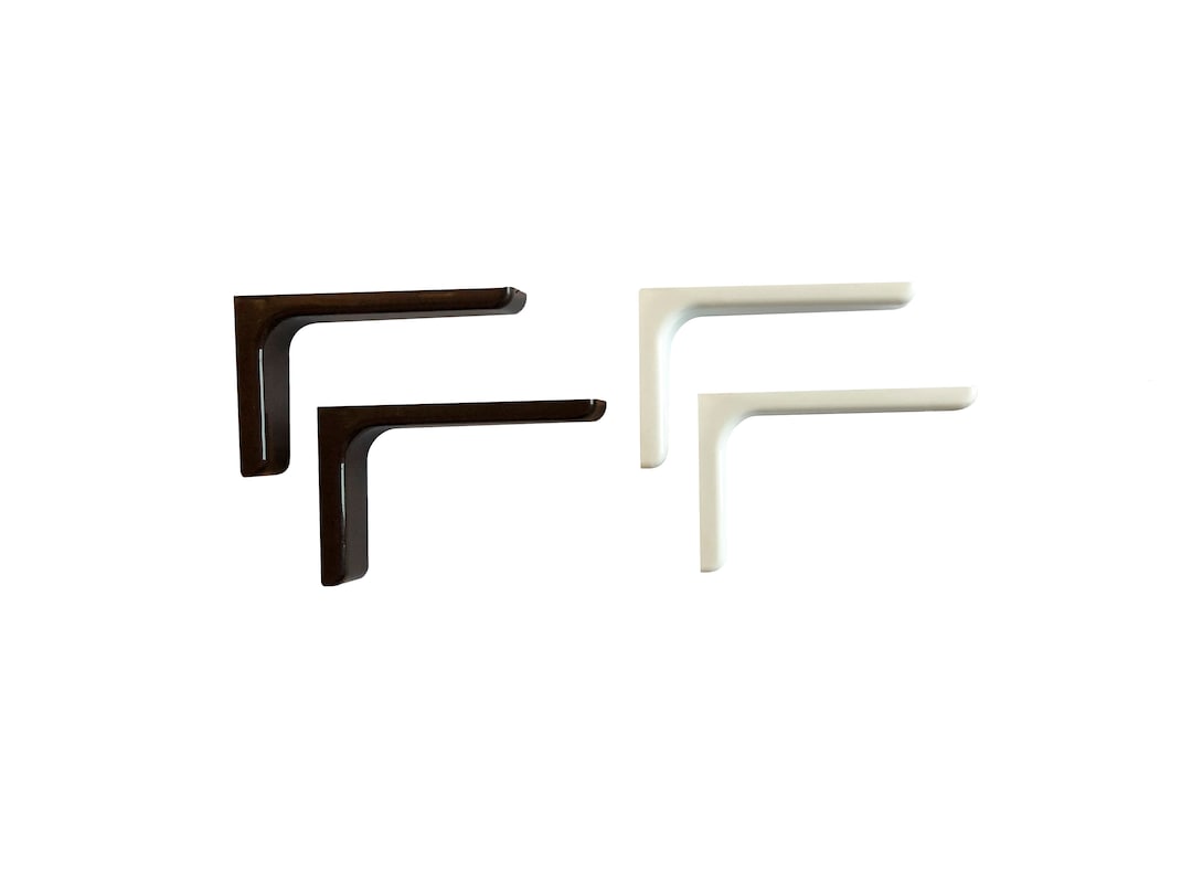 Plastic Shelf Brackets: Black or White Shelf Holders (pair) - Etsy