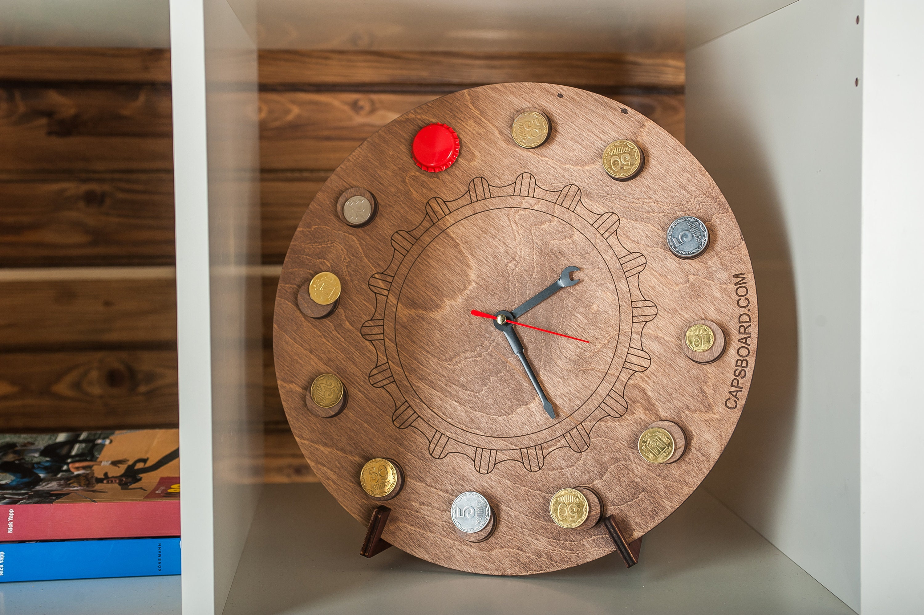 Relojes artesanales / Pared de madera rústica y reloj de mesa | Etsy