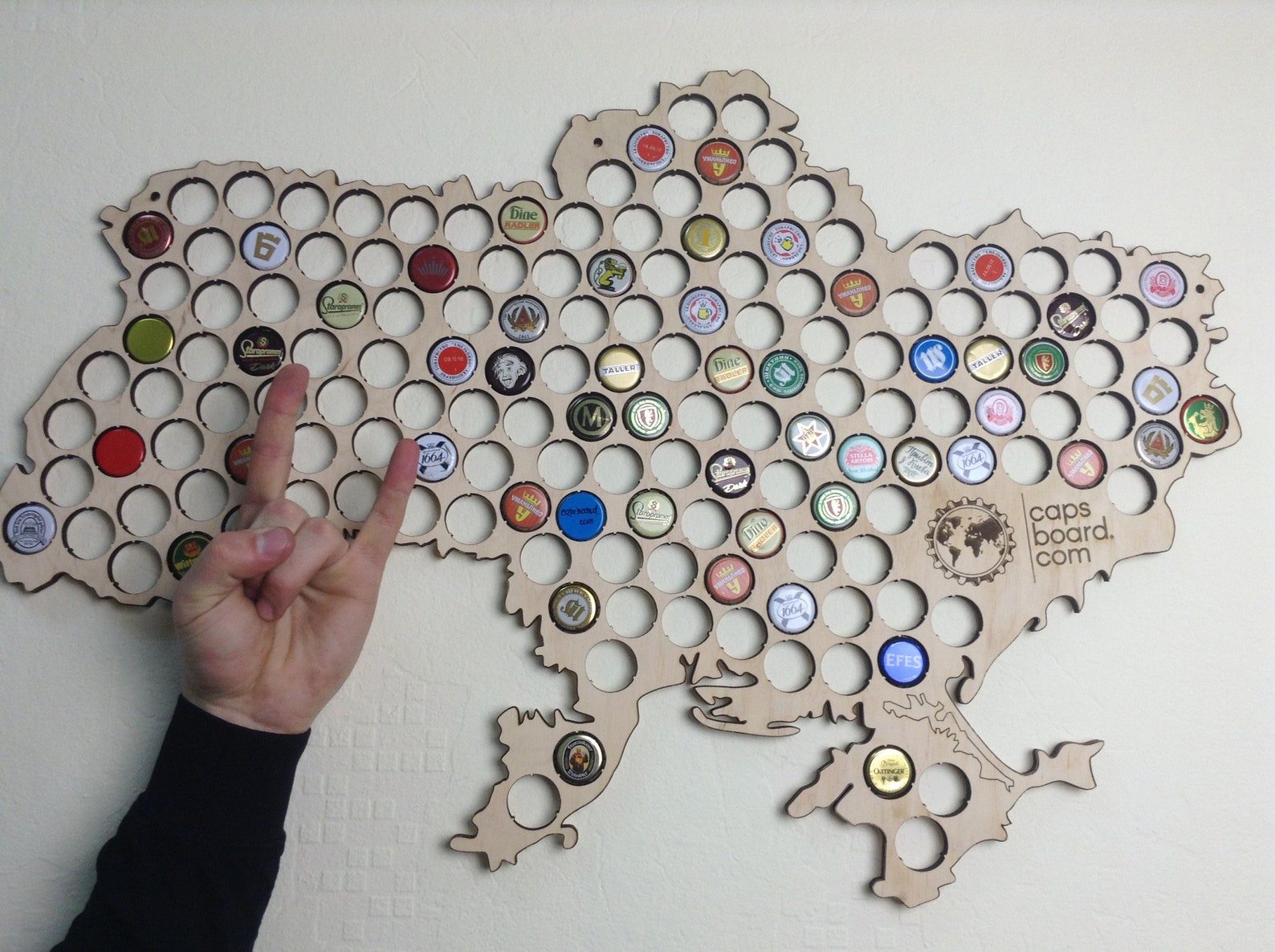 Map Beer Cap Collection of Beer Bottle Caps Display - Etsy