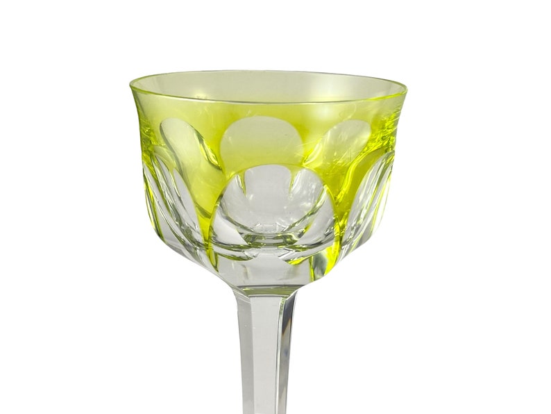Moser Bohemian Crystal Lady Hamilton Cut to Clear Lime Green - Etsy