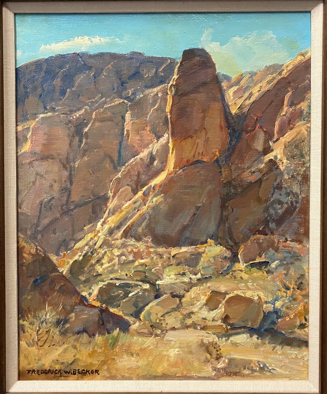Frederick W. Becker Oil Painting canyon Scene Landscape - Etsy