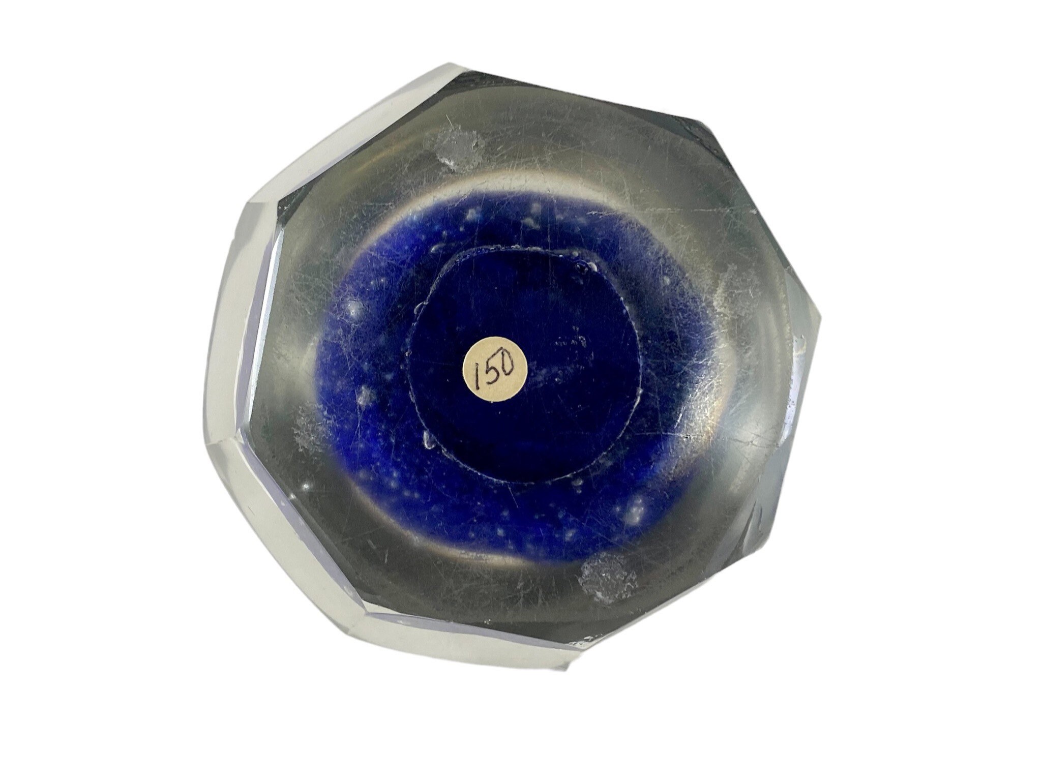 Antique Bohemian Art Glass Paperweight Sulphide Sheep Faceted - Etsy