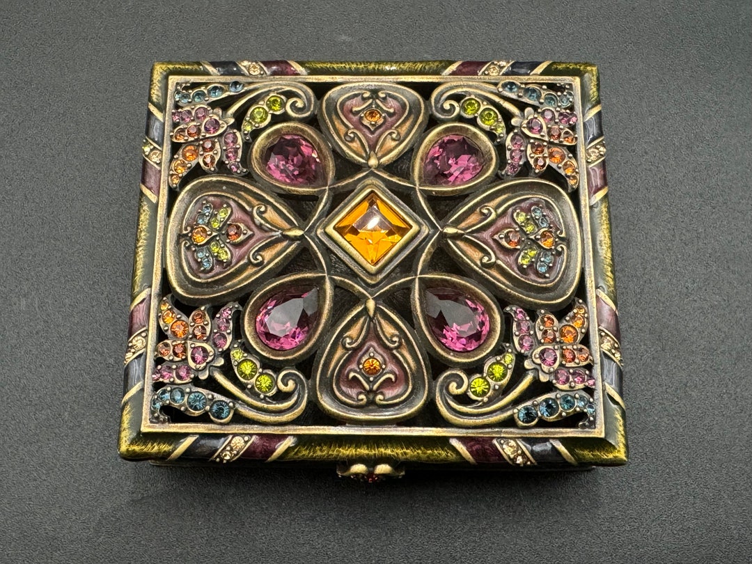 Jay Strongwater “alexander” Arabesque Jewel Multi Color Trinket Box ...