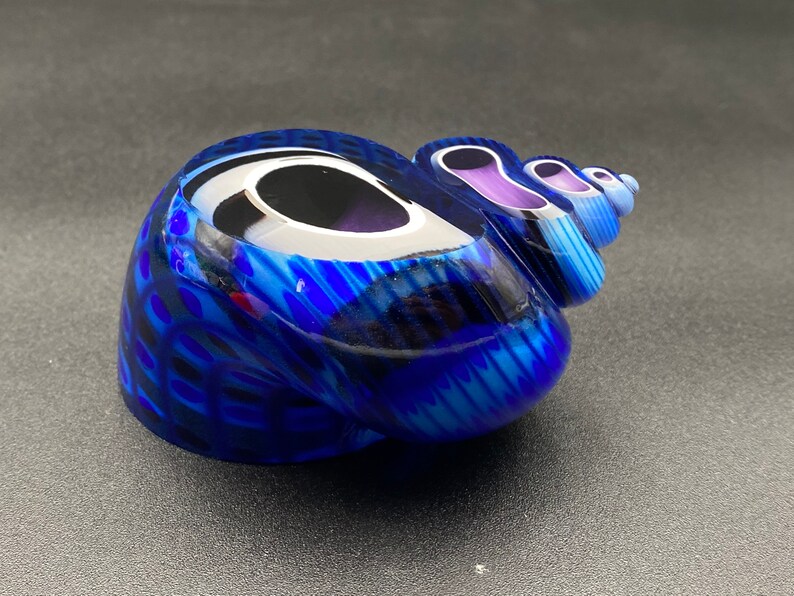 Critter Reid Art Glass Seashell Nautilus Paperweight Sculpture Signed ...