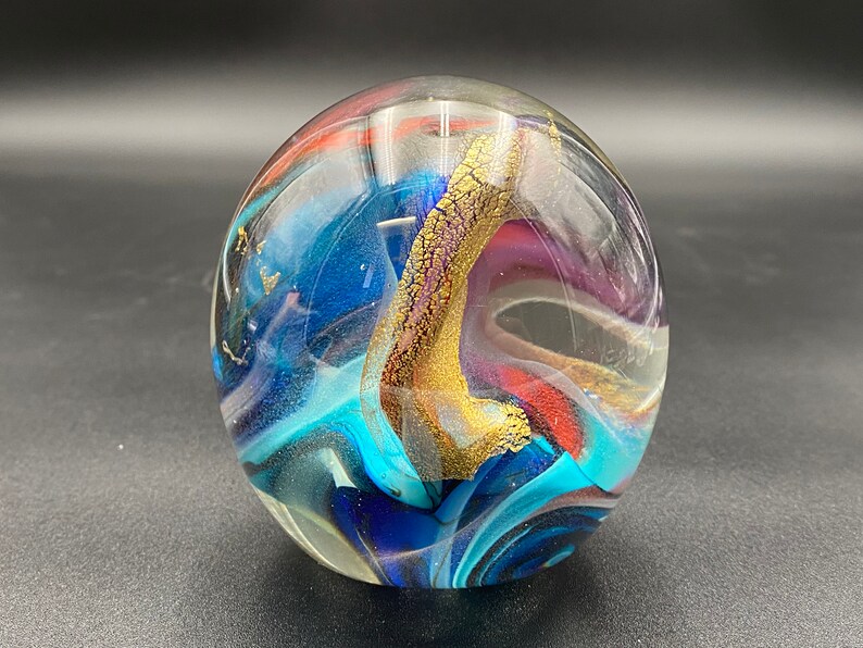 Bruce Freund Art Glass Multi-color Swirl Design Iridescent - Etsy