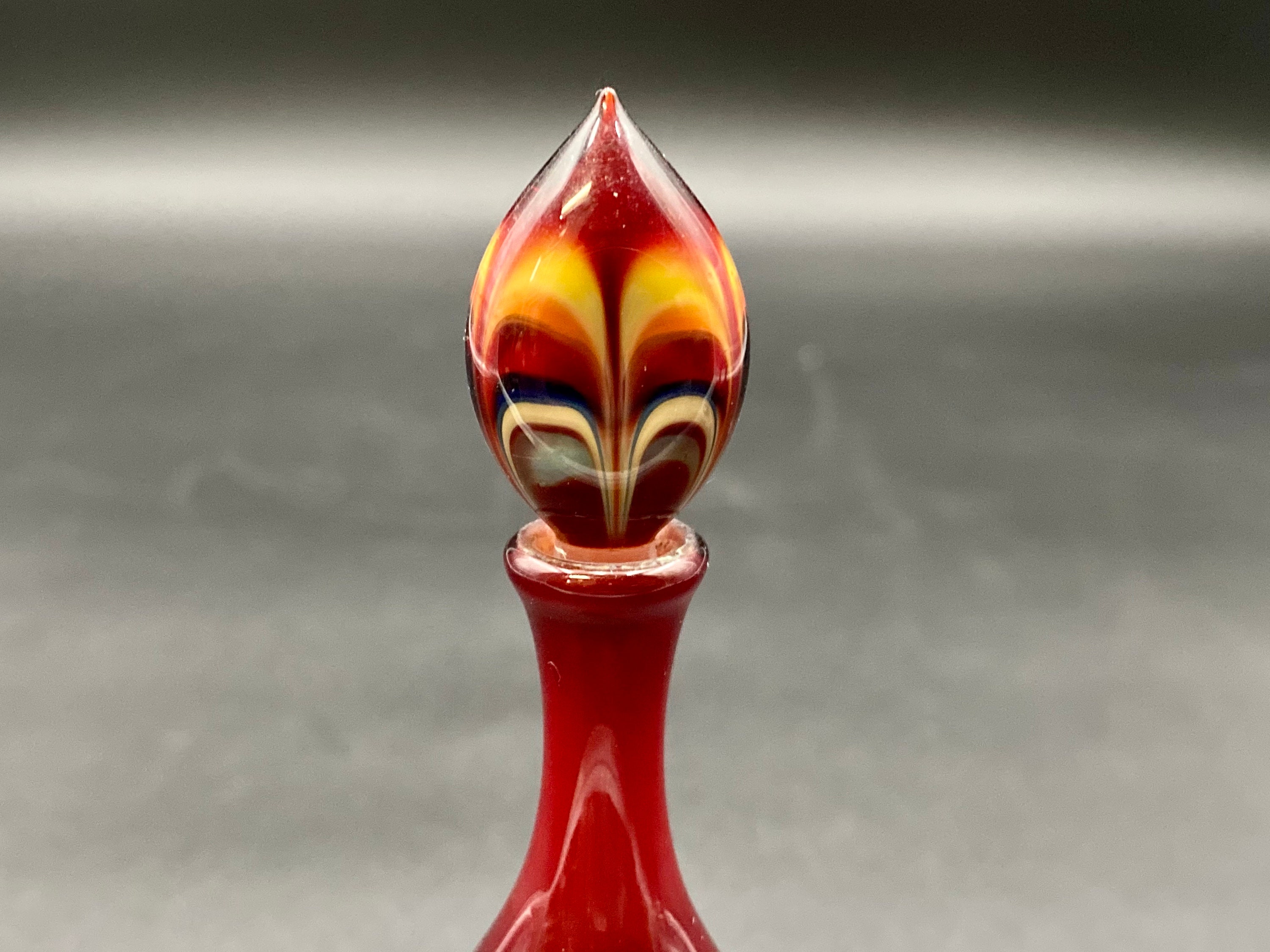 Large Suellen Fowler Art Glass Multi Color Dotstack Perfume Bottle Stunning 5” H - Etsy