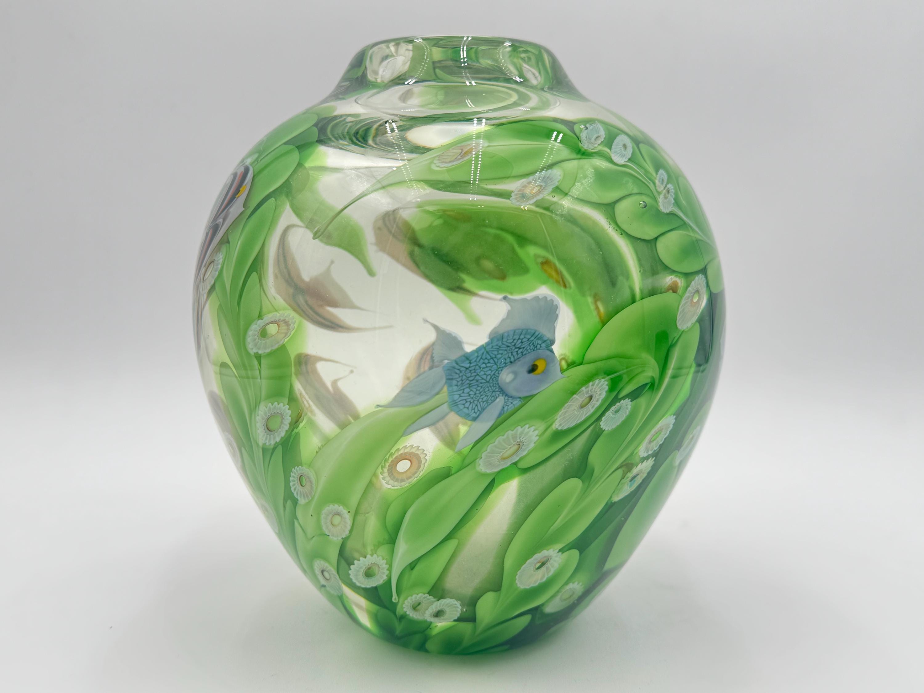 1981 Orient & Flume Bruce Sillars Art Glass Paperweight Vase Aquarium ...
