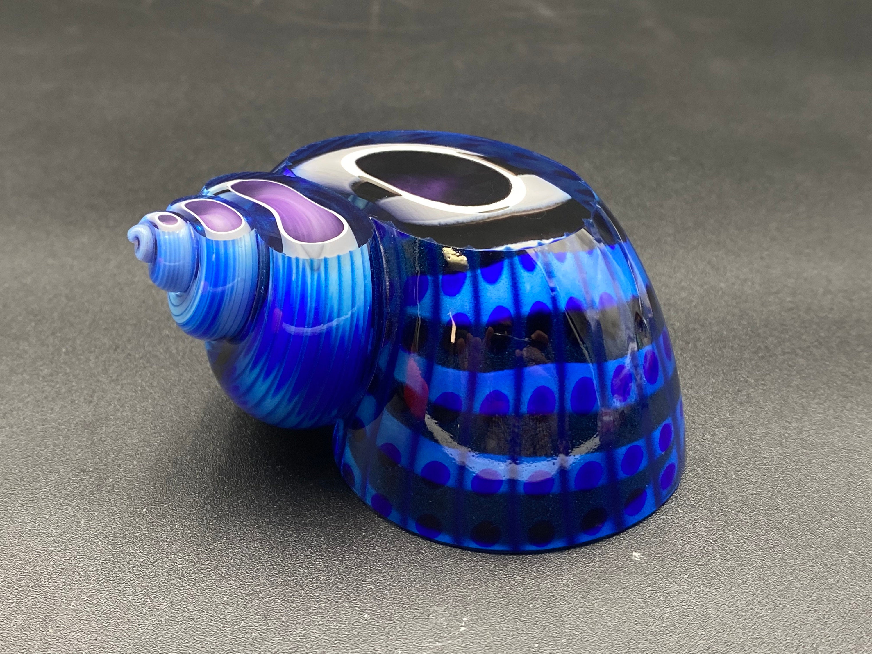 Critter Reid Art Glass Seashell Nautilus Paperweight Sculpture Signed ...