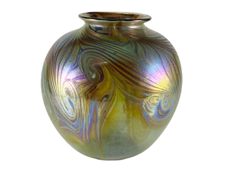 Vintage Craig Zweifel Kent Fiske Collab Iridescent Art Glass - Etsy