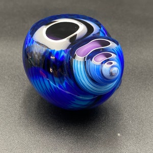 Critter Reid Art Glass Seashell Nautilus Paperweight Sculpture Signed ...