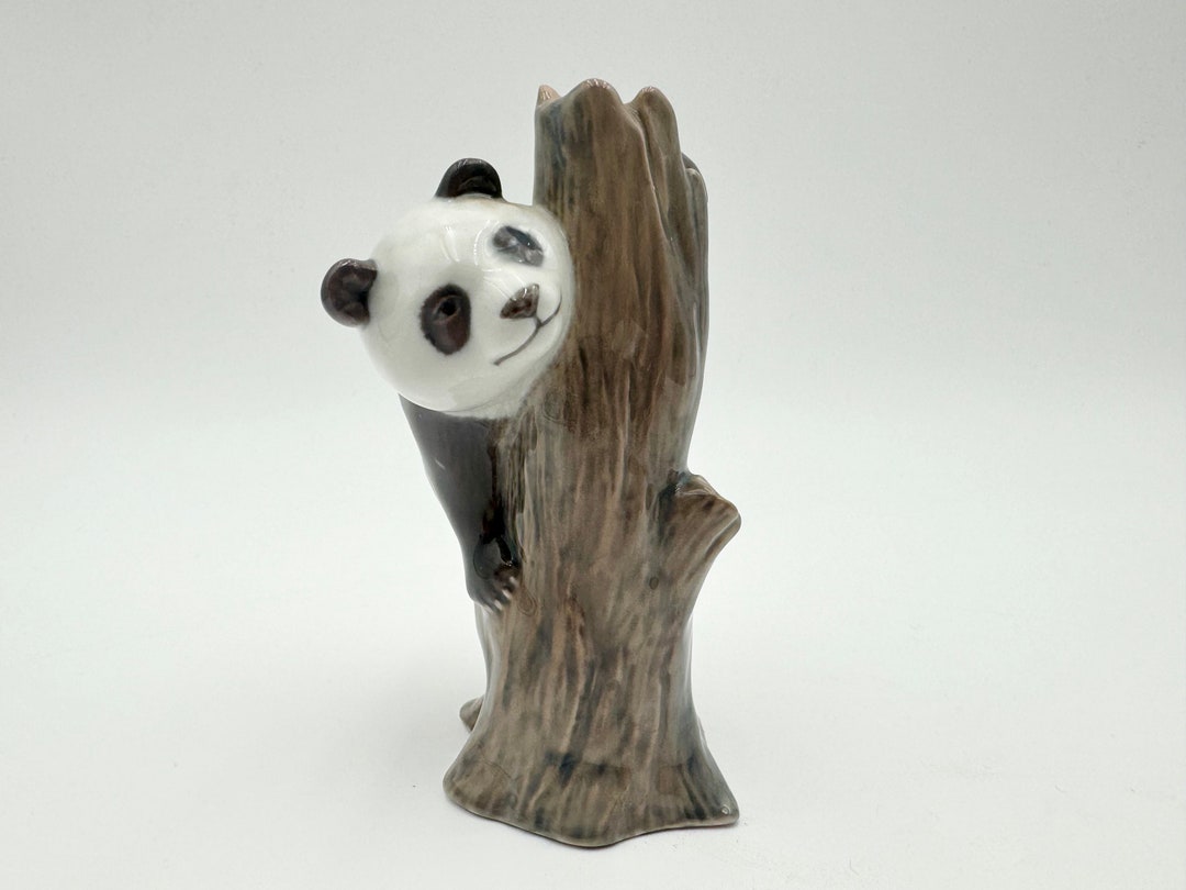 Royal Copenhagen Denmark Panda Climbing Tree Trunk #664 Porcelain ...