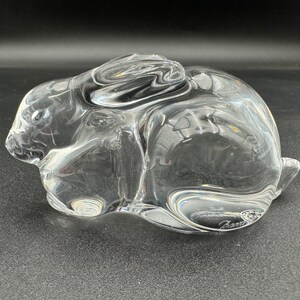 Baccarat France Clear Crystal Resting Rabbit Bunny Paperweight Figurine ...