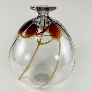 Signed Mary Angus Art Glass Paperweight Vase Heart and Vine 6 3/4 H - Etsy