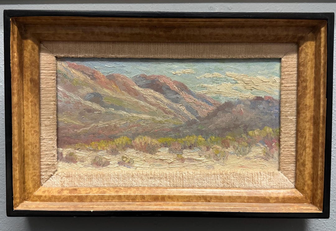 Anna Althea Hills(1882-1930) Early California Desert Plein Painting on ...