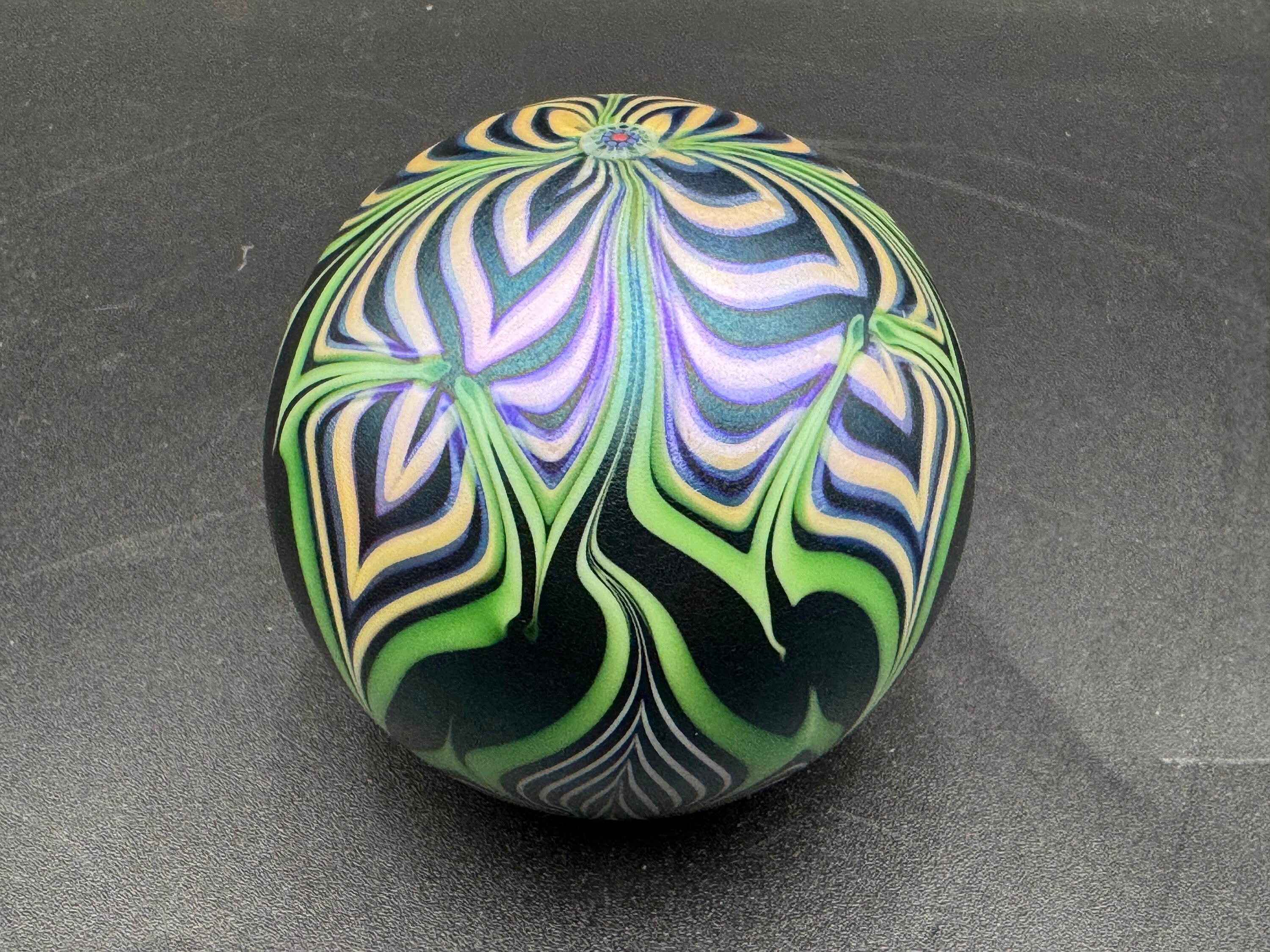 1988 Orient & Flume David Smallhouse Art Glass Iridescent Pulled ...
