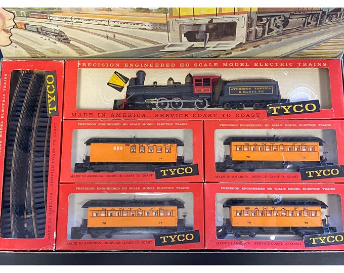1960s Tyco Mantua Red Box T655 1890 Santa Fe Passenger Set W - Etsy