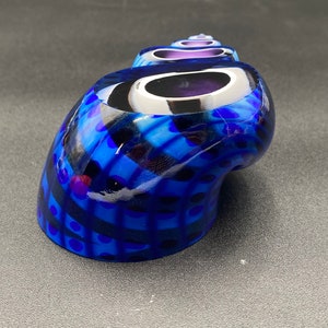 Critter Reid Art Glass Seashell Nautilus Paperweight Sculpture Signed ...