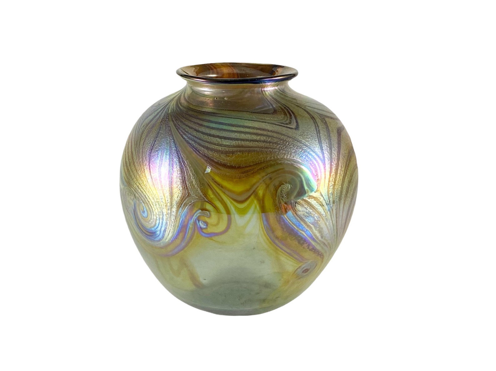 Vintage Craig Zweifel Kent Fiske Collab Iridescent Art Glass - Etsy