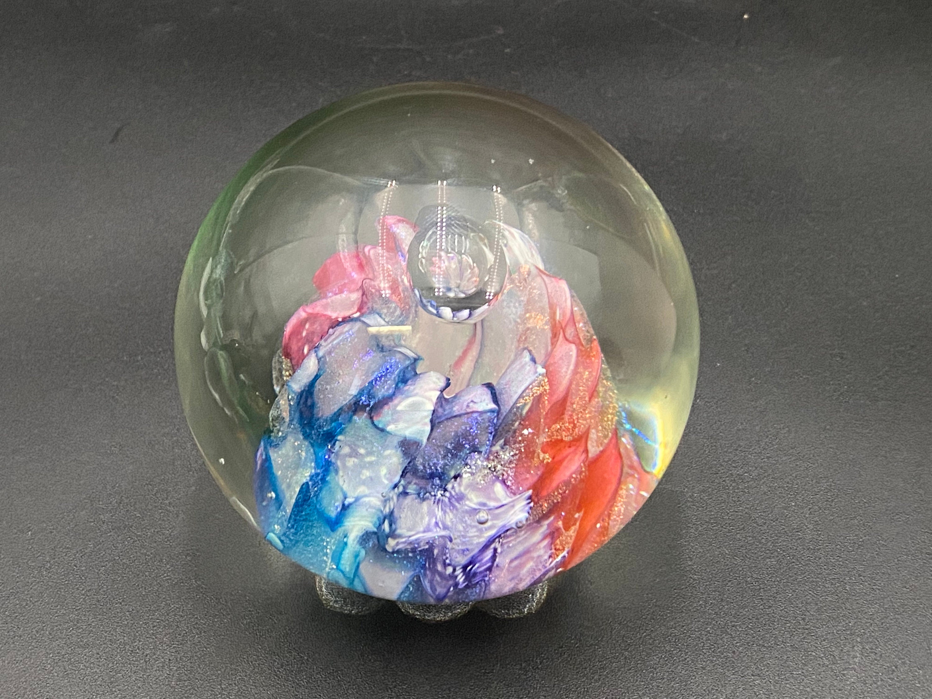 Large Mad Art Glass Colorful Rainbow Dichroic Paperweight - Etsy