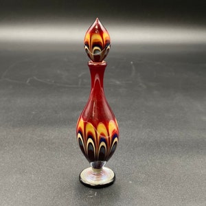 Large Suellen Fowler Art Glass Multi Color Dotstack Perfume Bottle ...