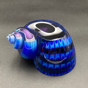 Critter Reid Art Glass Seashell Nautilus Paperweight Sculpture Signed ...