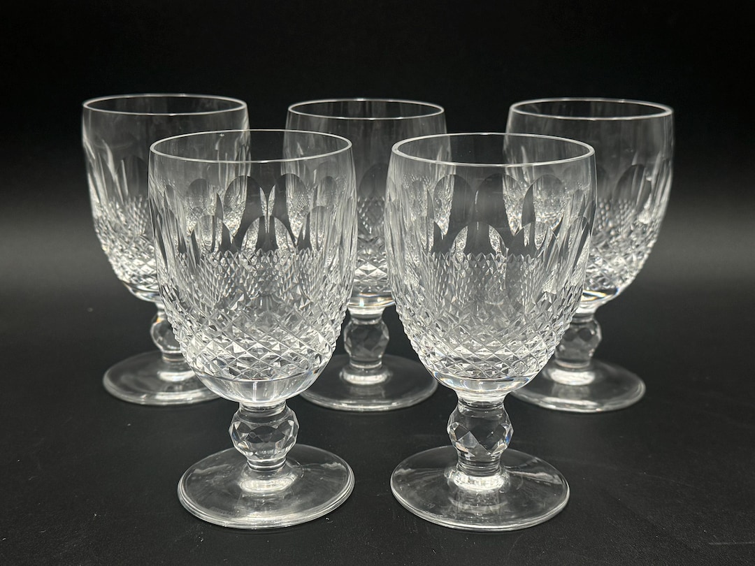 Set of 5 Waterford Ireland Crystal Colleen Short Stem Wine Glasses ...