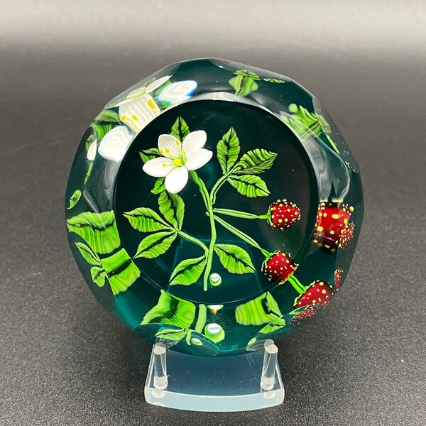 Glass Strawberry Paperweight - Etsy