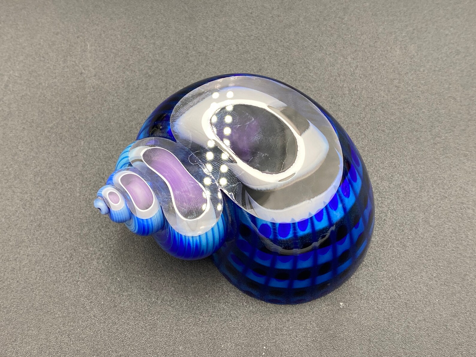 Critter Reid Art Glass Seashell Nautilus Paperweight Sculpture Signed ...