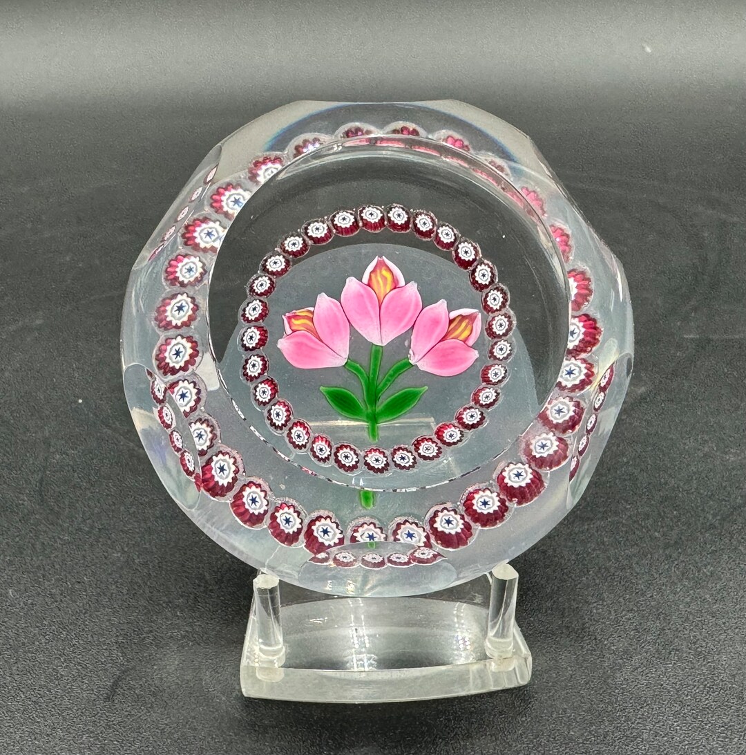 Caithness William Manson Art Glass “crocus” Paperweight Limited Edition ...