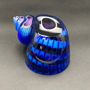 Critter Reid Art Glass Seashell Nautilus Paperweight Sculpture Signed ...