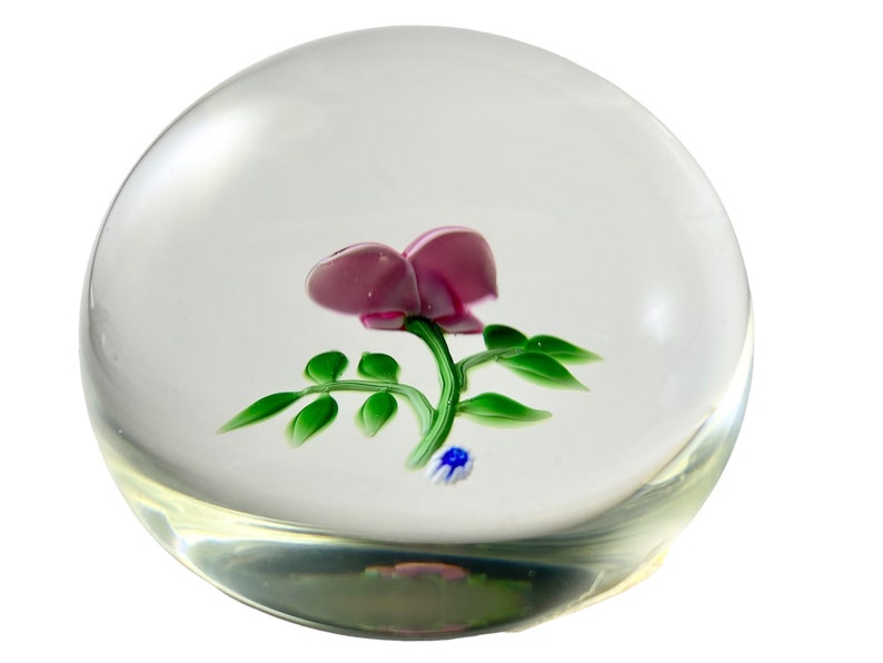 Rare Francis Whittemore Art Glass Pink Rose Paperweight 2 1/4 W - Etsy