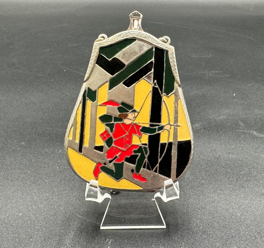 JM Fisher “robinhood” Art Deco Enamel Vanity Compact Rare - Etsy